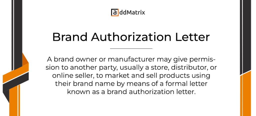 Format of Brand Authorization Letter for Online Sellers - addMatrix